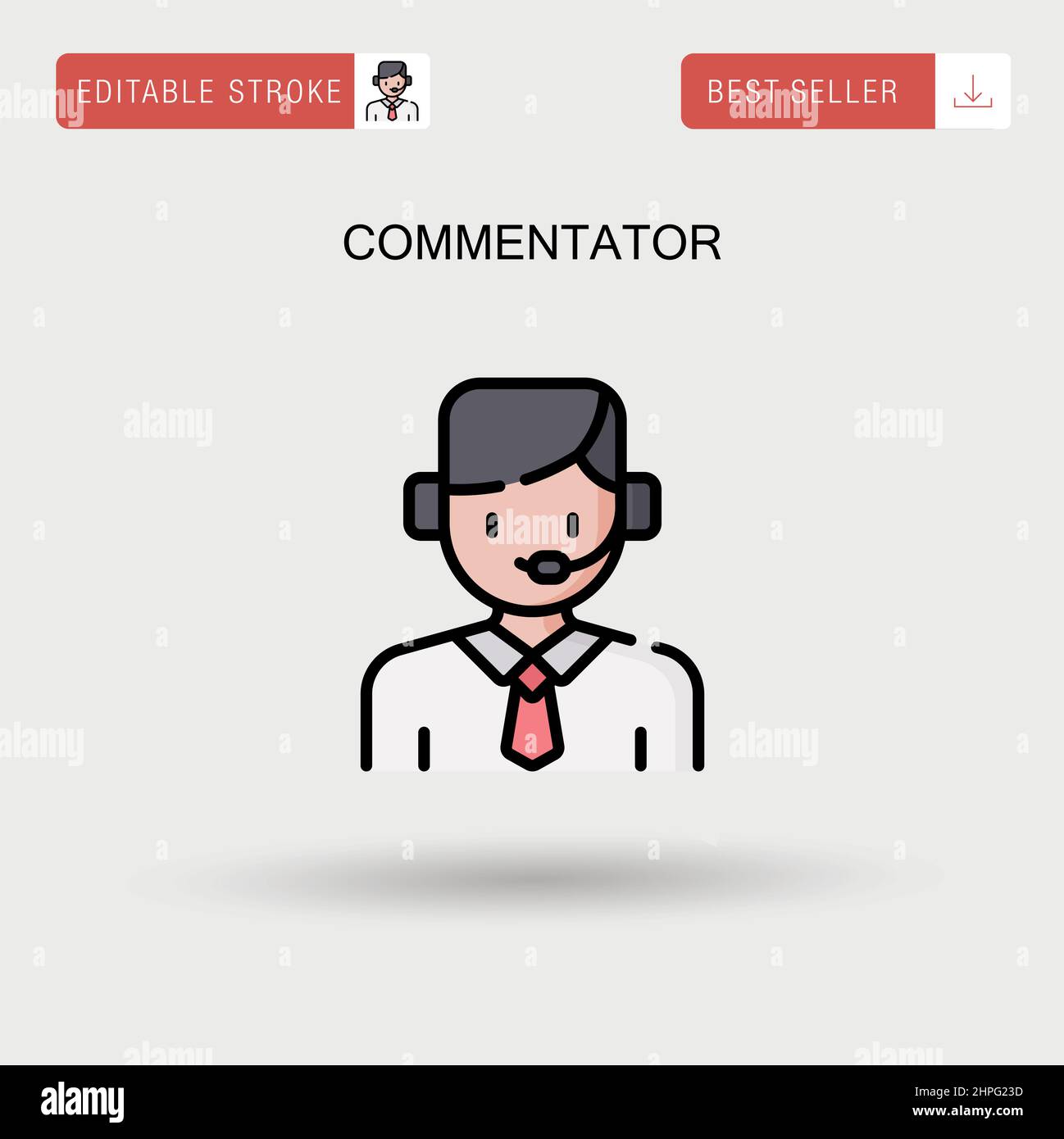 Commentator Stock Vector Images - Alamy