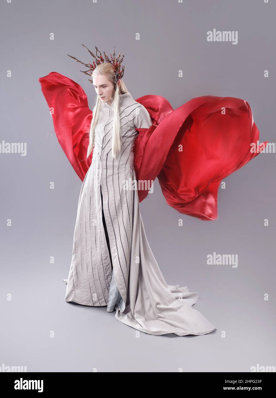 Models dressed in Wizard and troll Stock Photo - Alamy