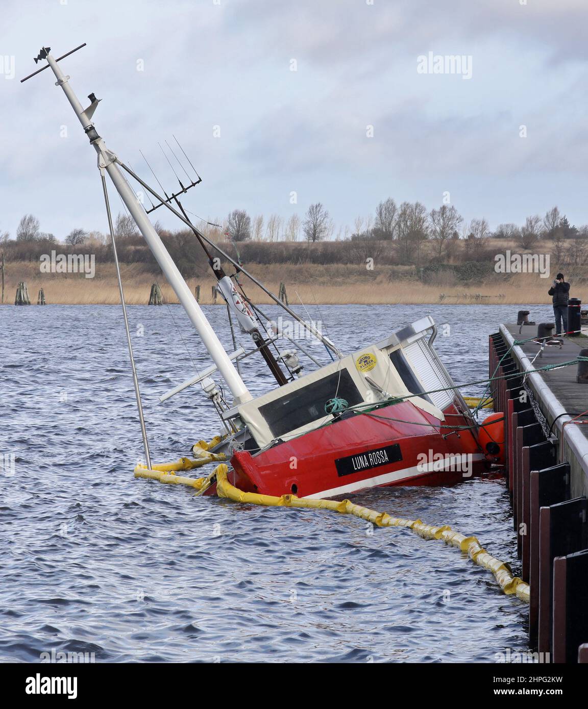 Rostock, Germany. 21st Feb, 2022. The fishing vessel "Luna Rossa" sank ...