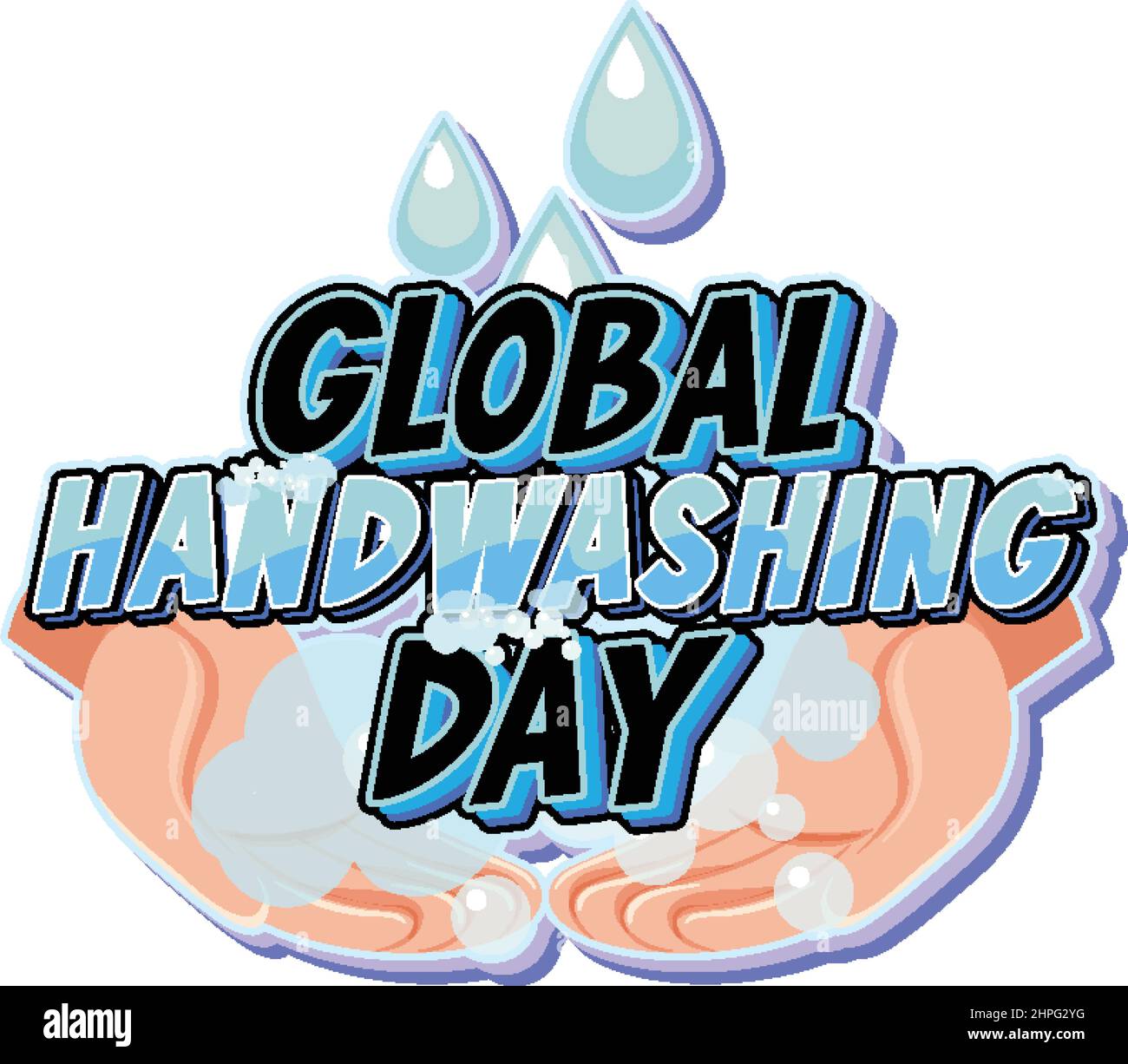 Global Hand Washing Day Logo Design illustration Stock Vector Image ...