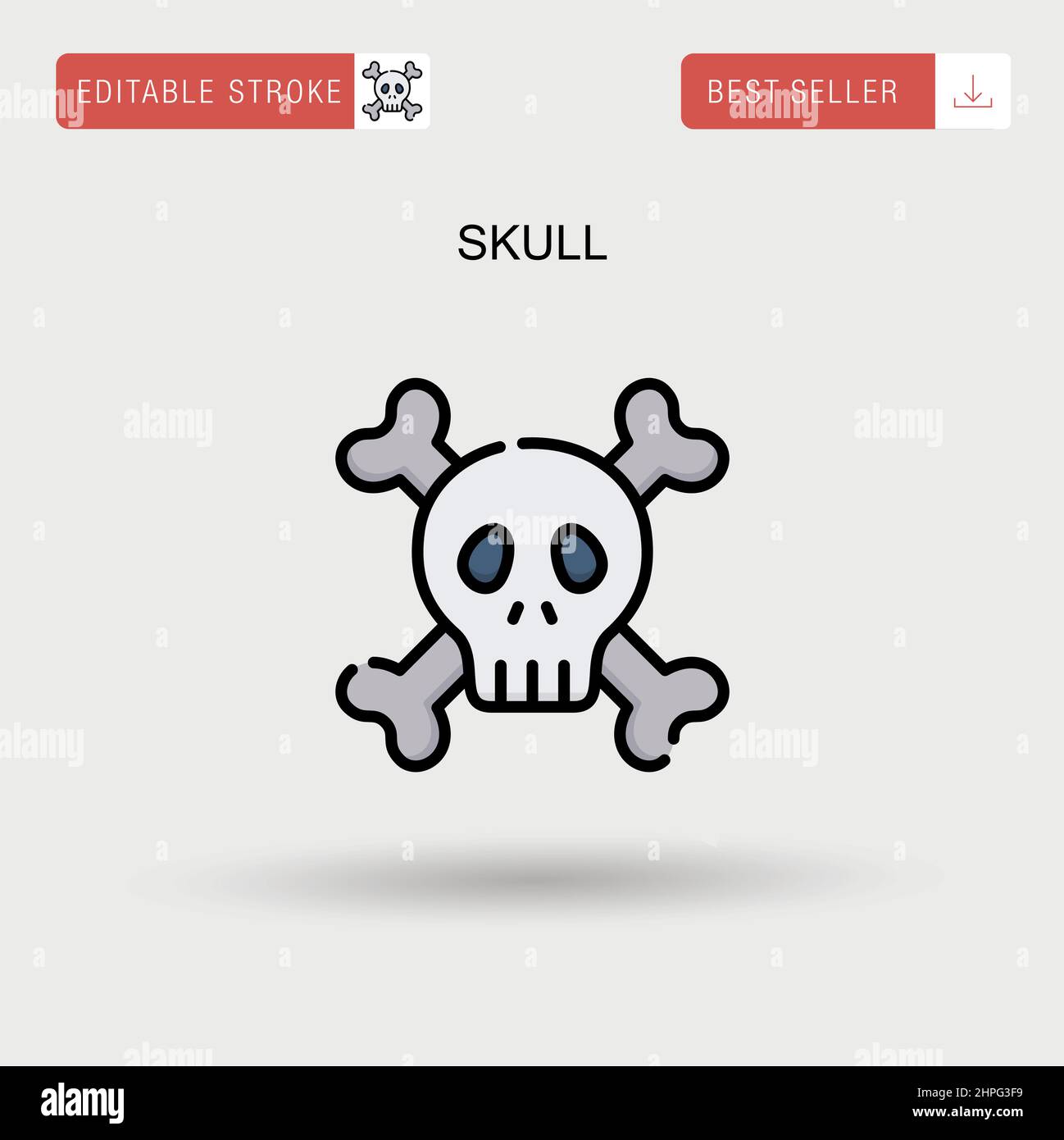 Skull Simple vector icon Stock Vector Image & Art - Alamy