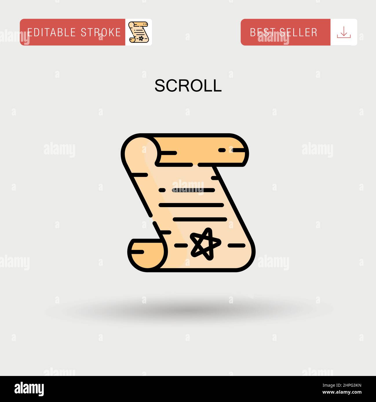 Scroll Simple vector icon Stock Vector Image & Art - Alamy