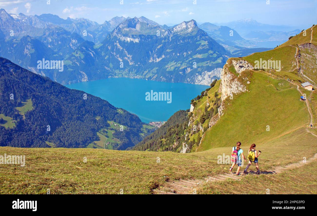 Hiking along Lake Lucerne, Switzerland Stock Photo - Alamy