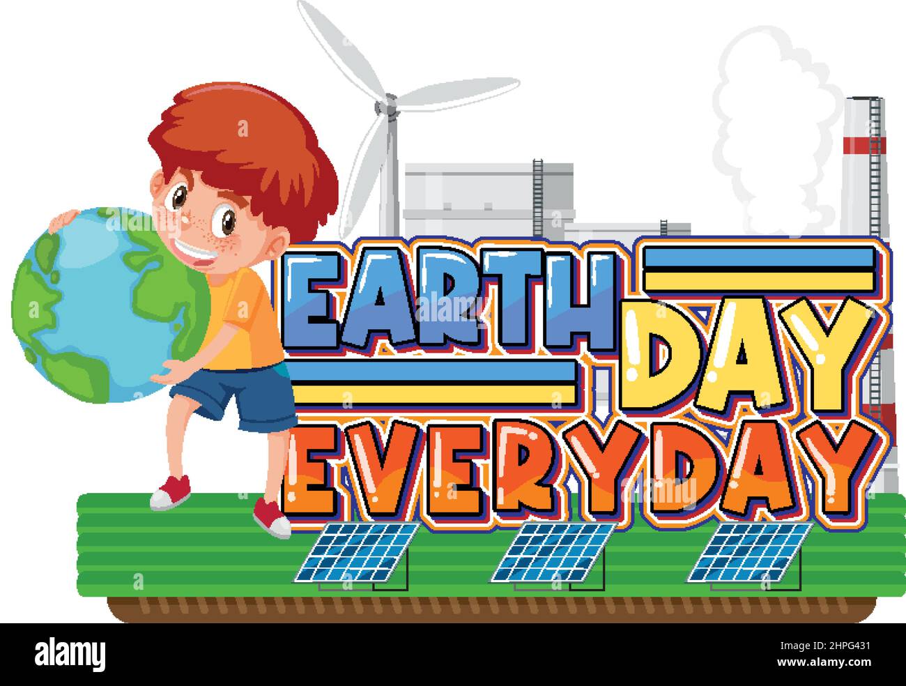 Earth Day Every Day banner design illustration Stock Vector Image & Art ...