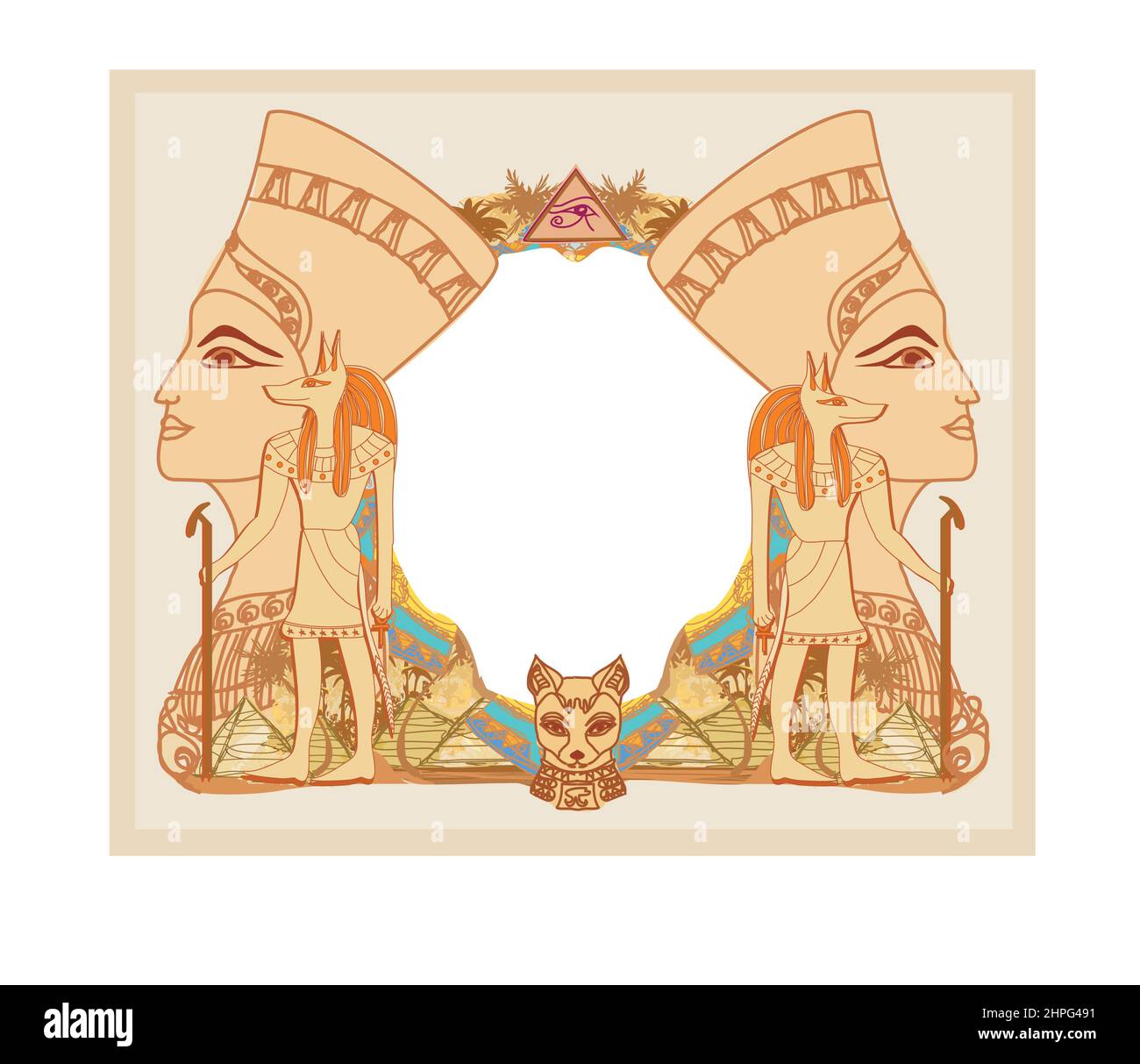 Ancient egypt abstract vintage frame Stock Vector Image & Art - Alamy
