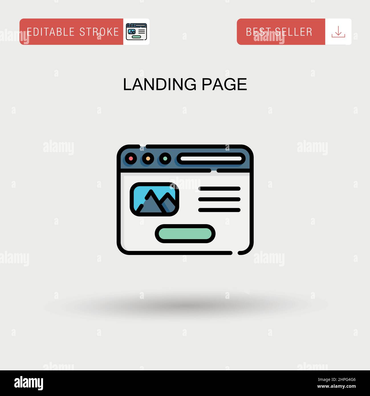 Landing page simple vector hi-res stock photography and images - Alamy