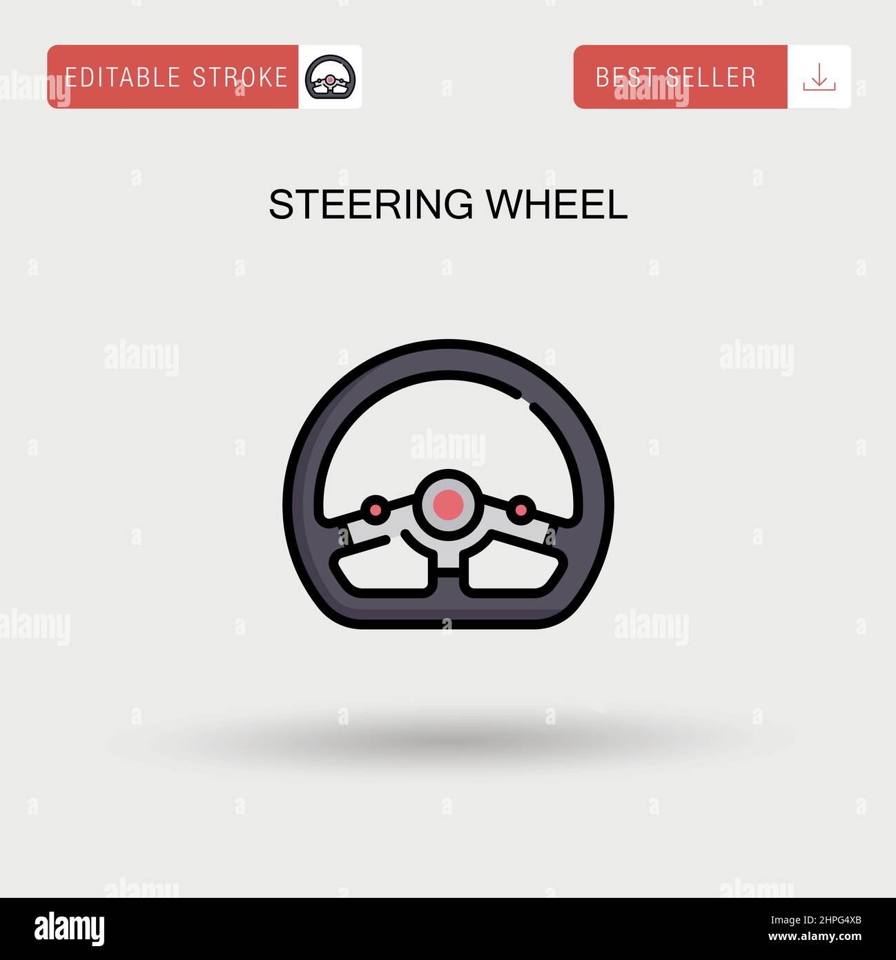 Steering wheel Simple vector icon Stock Vector Image & Art - Alamy