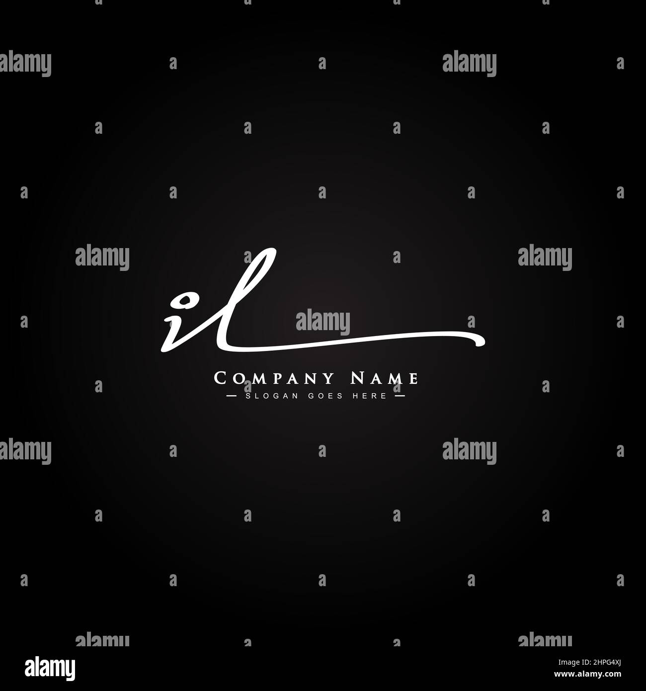 Initial Letter IL Logo - Hand Drawn Signature Logo - Vector Logo ...