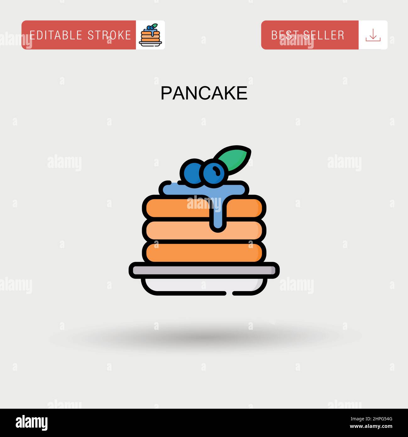 Pancake Simple vector icon Stock Vector Image & Art - Alamy