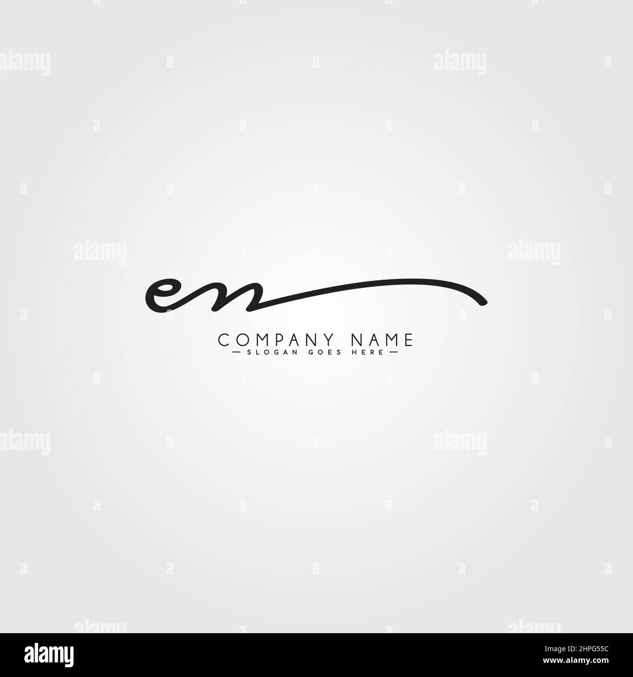 Initial Letter EN Logo - Handwritten Signature Style Logo - Vector Logo ...