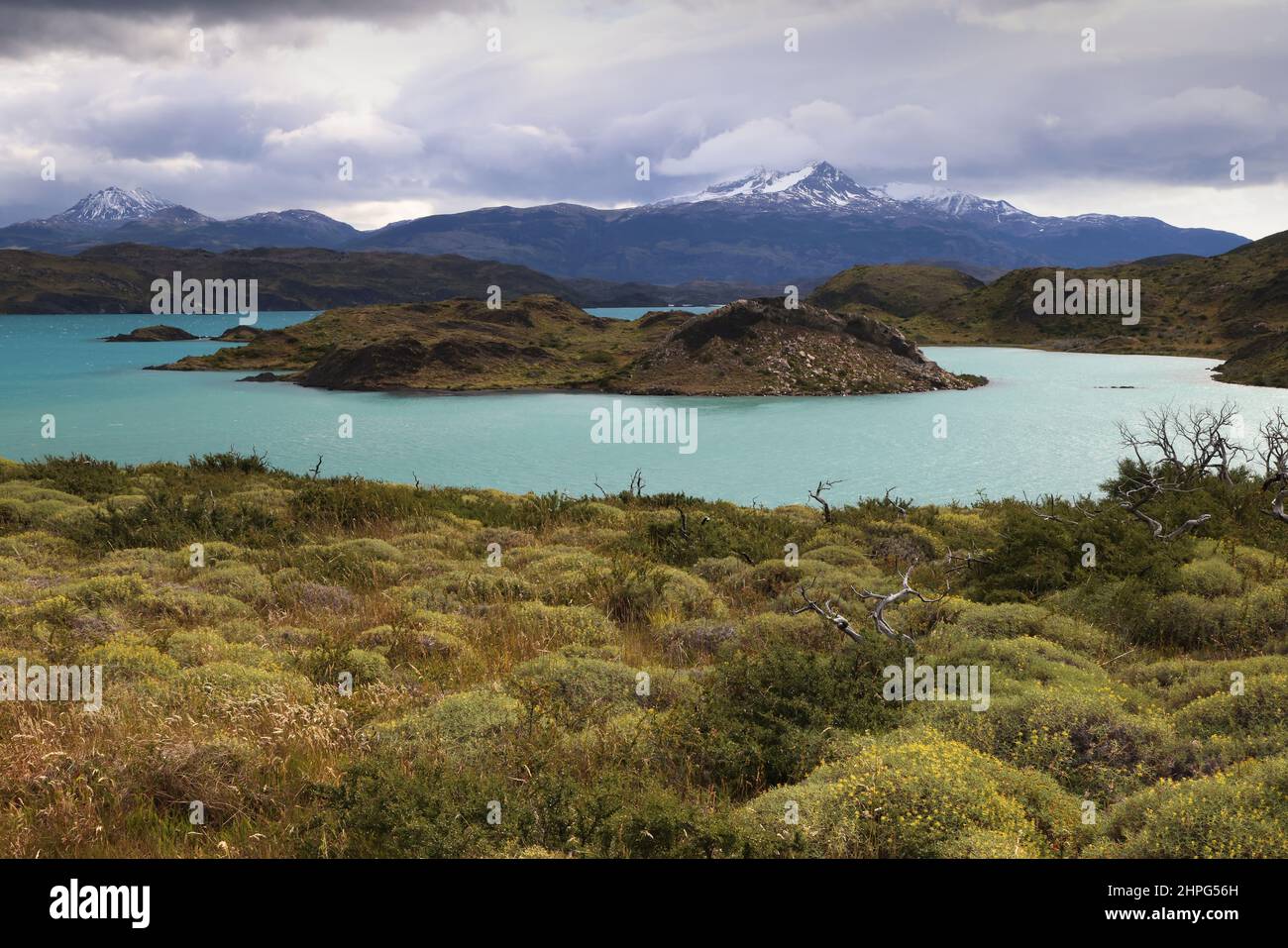 View over the lake Sarmiento de Gamboa, Chile Stock Photo - Alamy