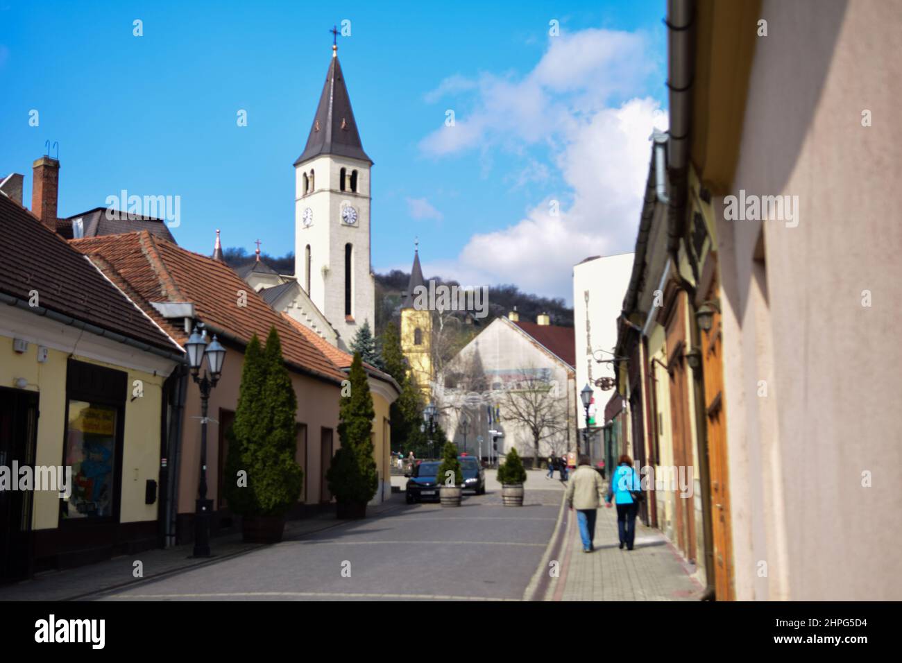 Streets in the city centre of Tokaj, historical town in Borsod-Abaúj ...