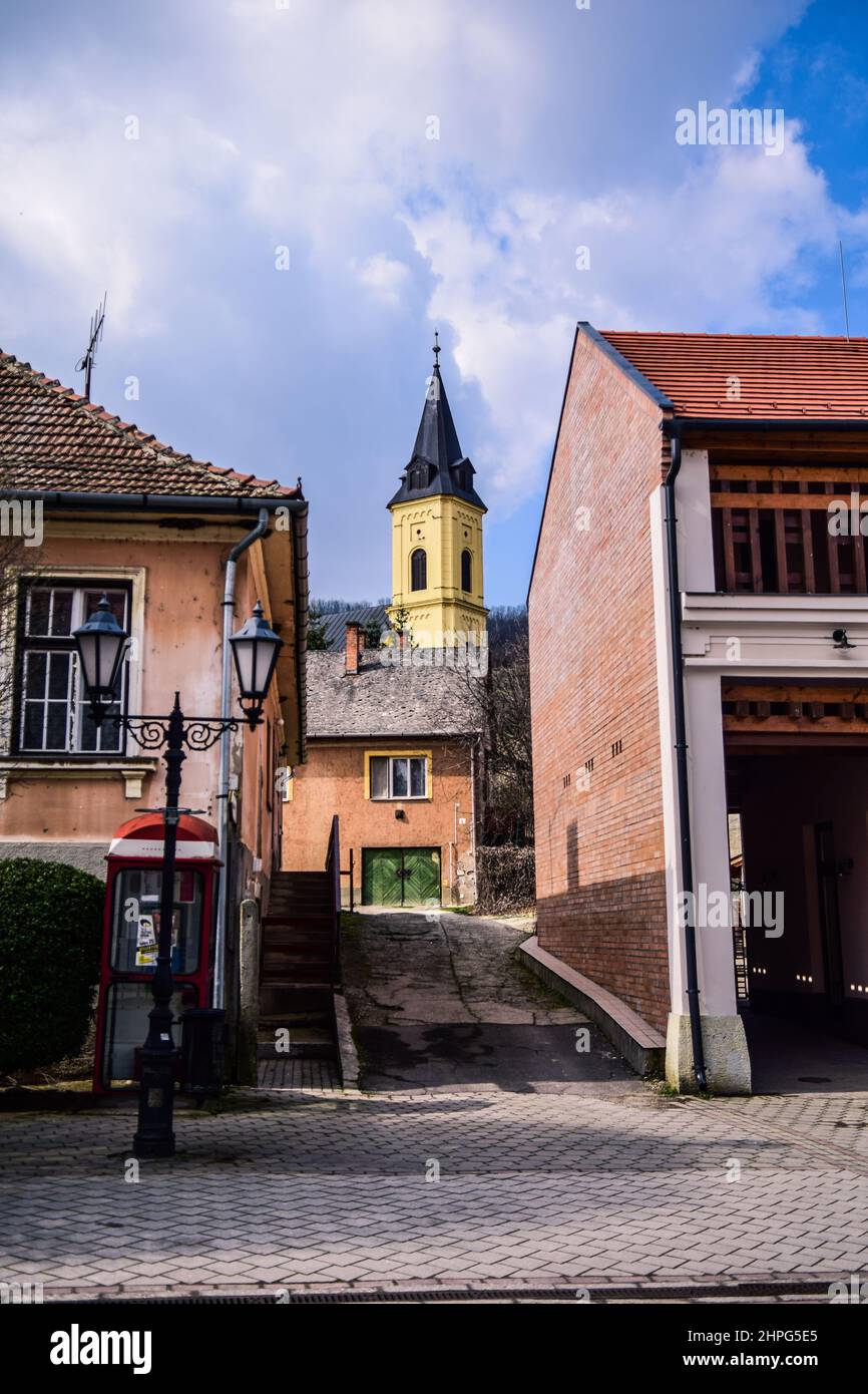 Streets in the city centre of Tokaj, historical town in Borsod-Abaúj ...