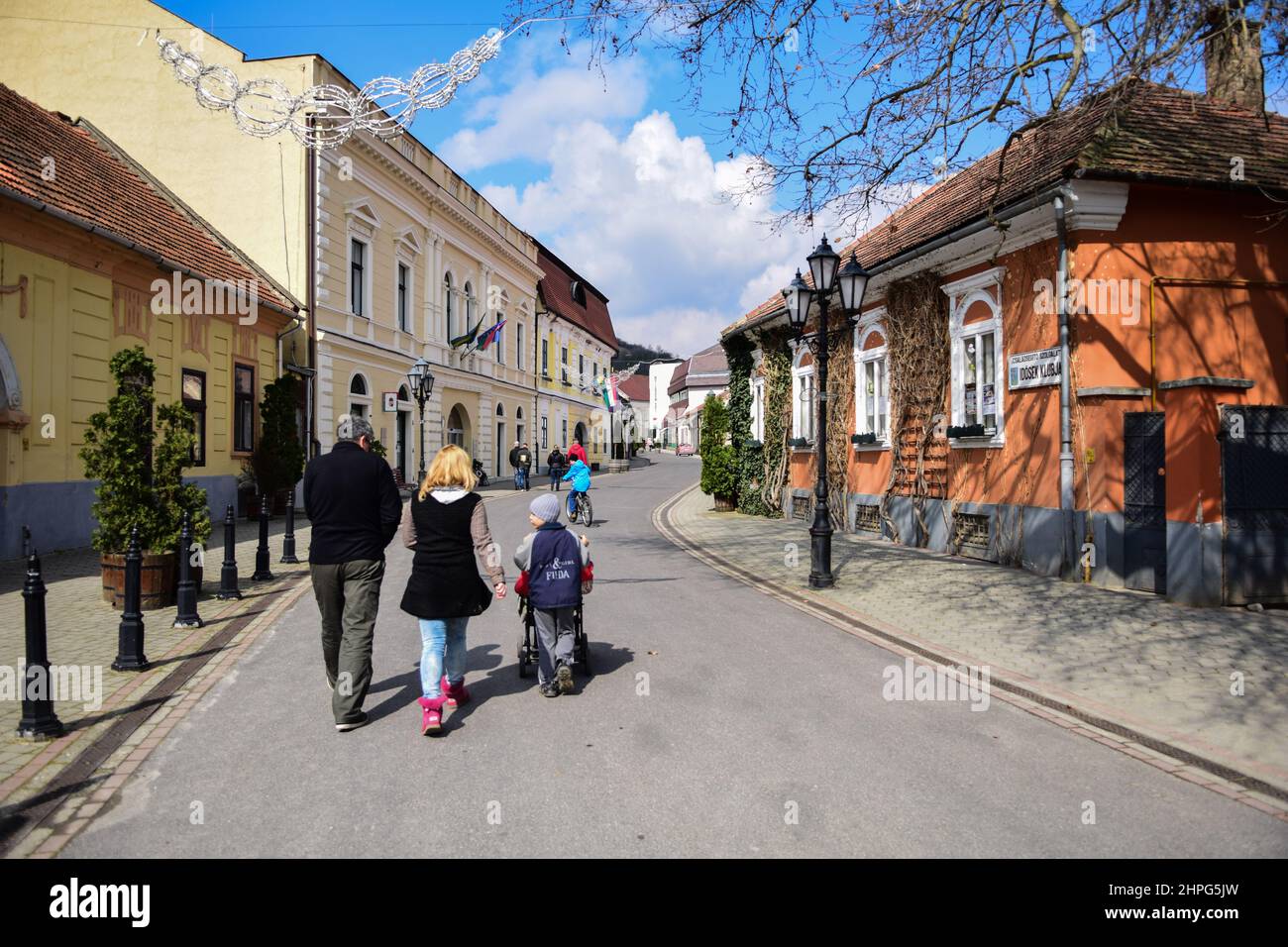 Streets in the city centre of Tokaj, historical town in Borsod-Abaúj ...