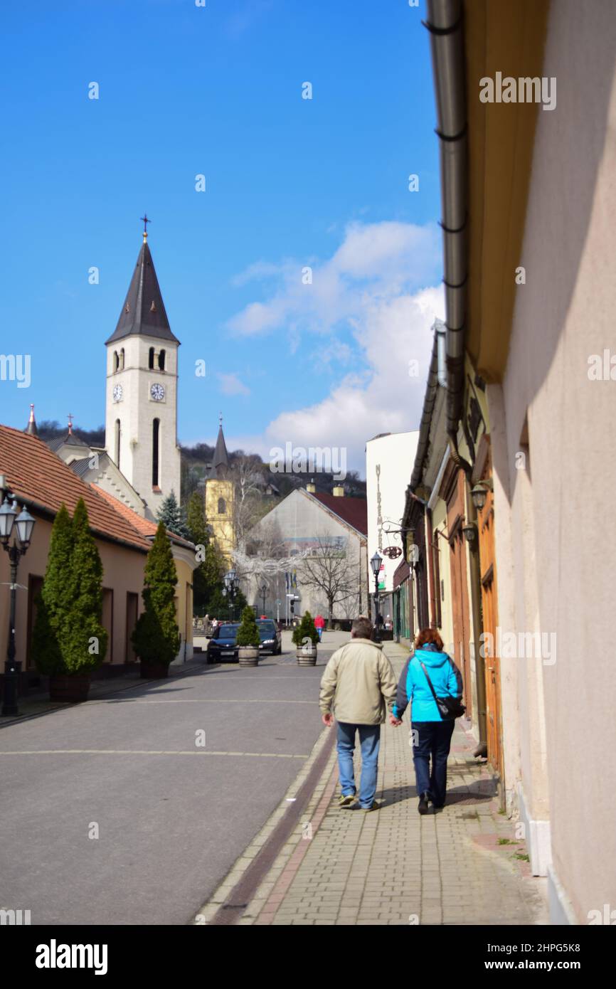 Streets in the city centre of Tokaj, historical town in Borsod-Abaúj ...