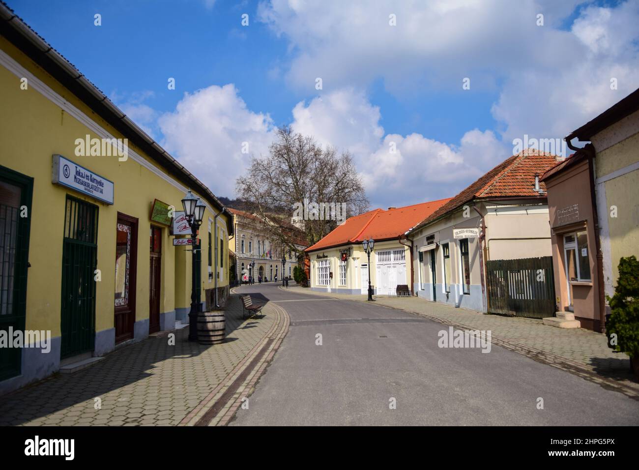 Streets in the city centre of Tokaj, historical town in Borsod-Abaúj ...