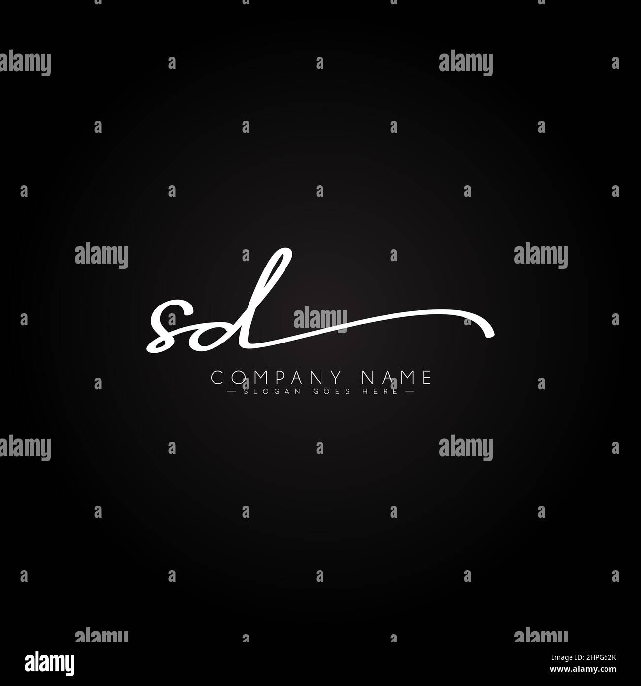 Initial Letter SD Logo, Handwritten Signature Logo - Vector Logo ...