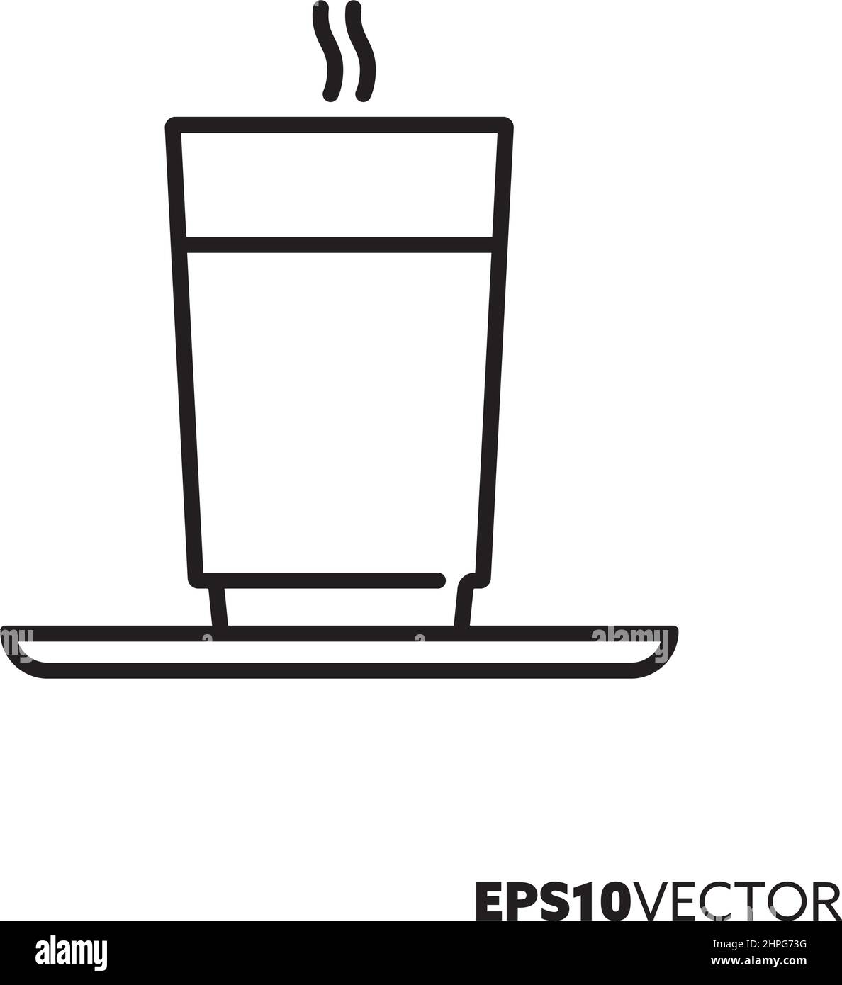 Latte outline symbol Stock Vector Images - Alamy