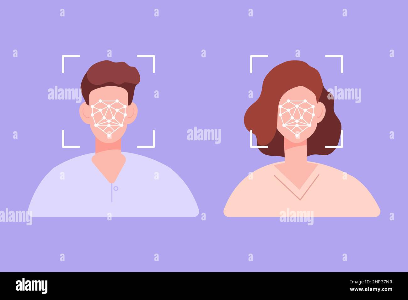 Facial verification. Face recognition, reader biometric data, access ...