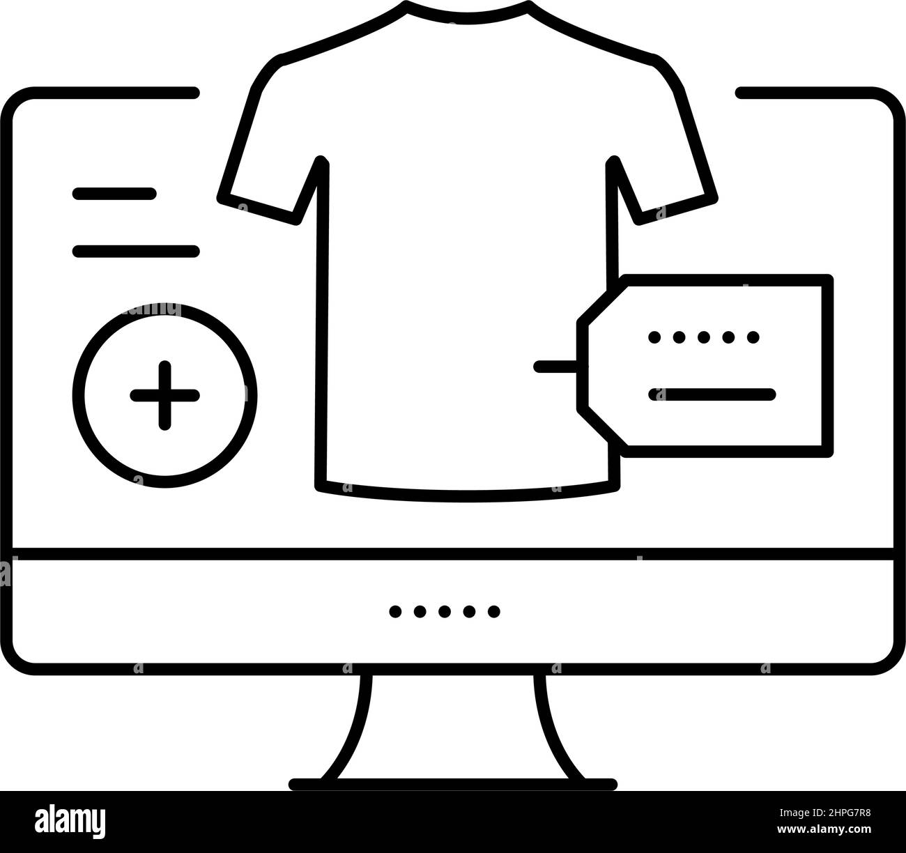 clothes shop department line icon vector illustration Stock Vector ...