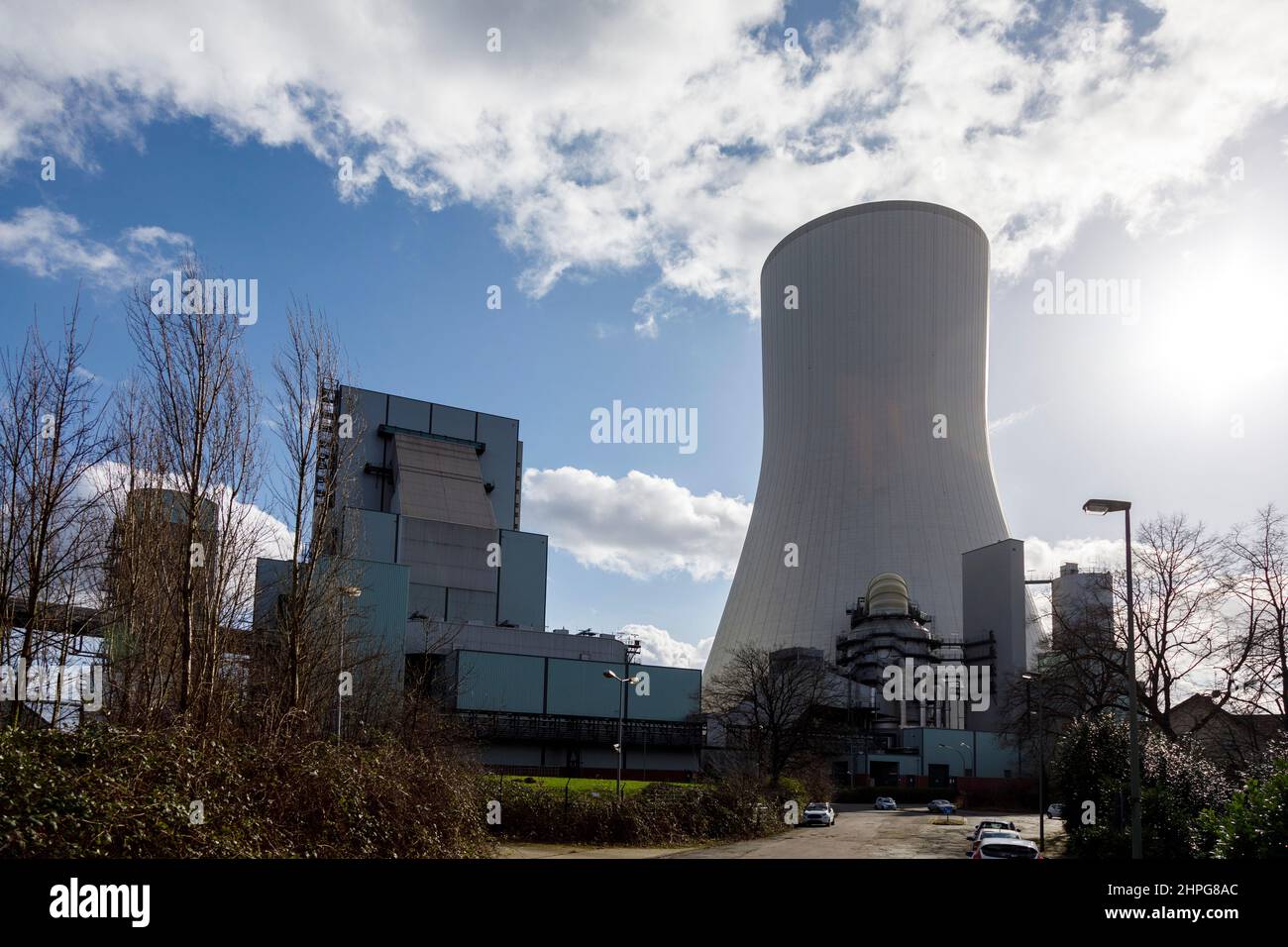 STEAG CHP plant Walsum, coal-fired power plant on the Rhine Stock Photo ...