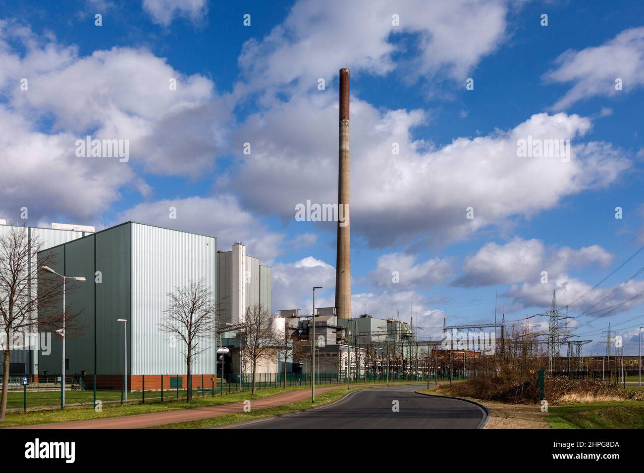 STEAG CHP plant Walsum, coal-fired power plant on the Rhine Stock Photo ...