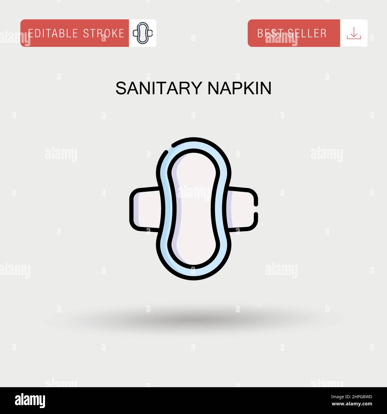 Sanitary napkin Simple vector icon Stock Vector Image & Art - Alamy