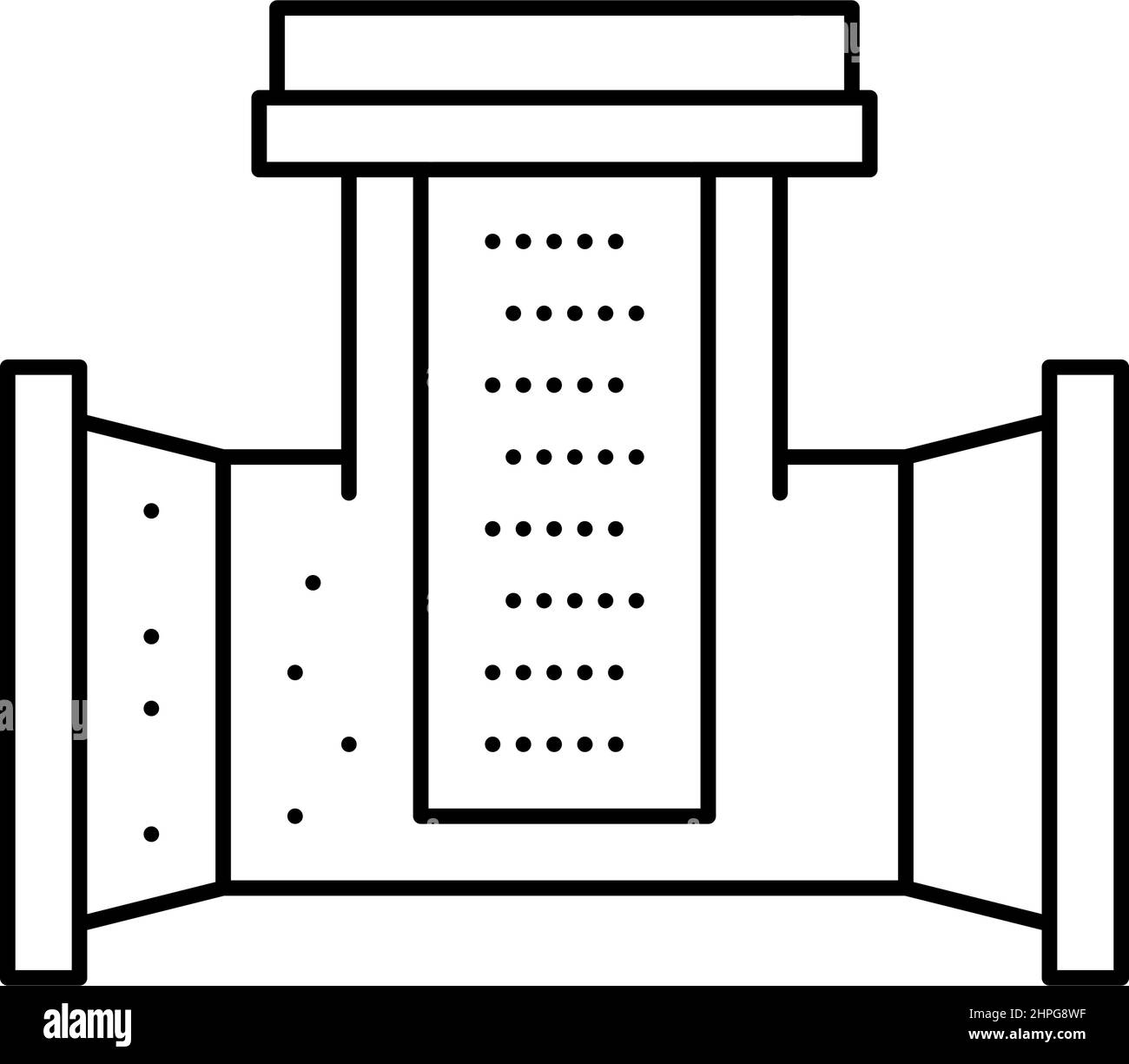 industry water filter line icon vector illustration Stock Vector Image ...