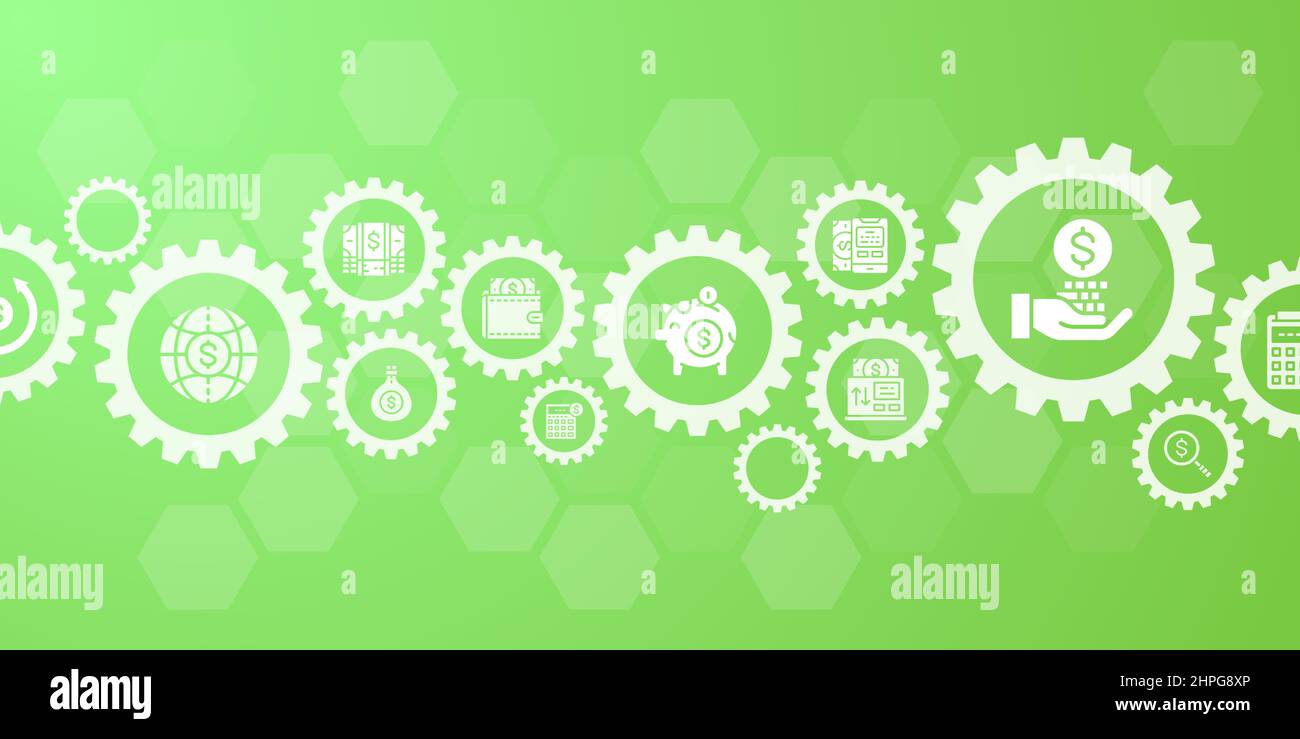 Money and Banking website banner design template. Credit Card, Currency ...