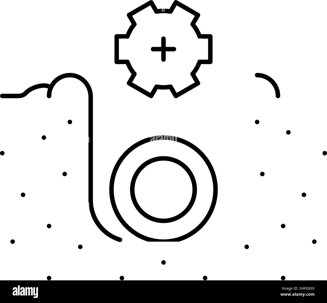 plumbing of drainage system line icon vector illustration Stock Vector ...