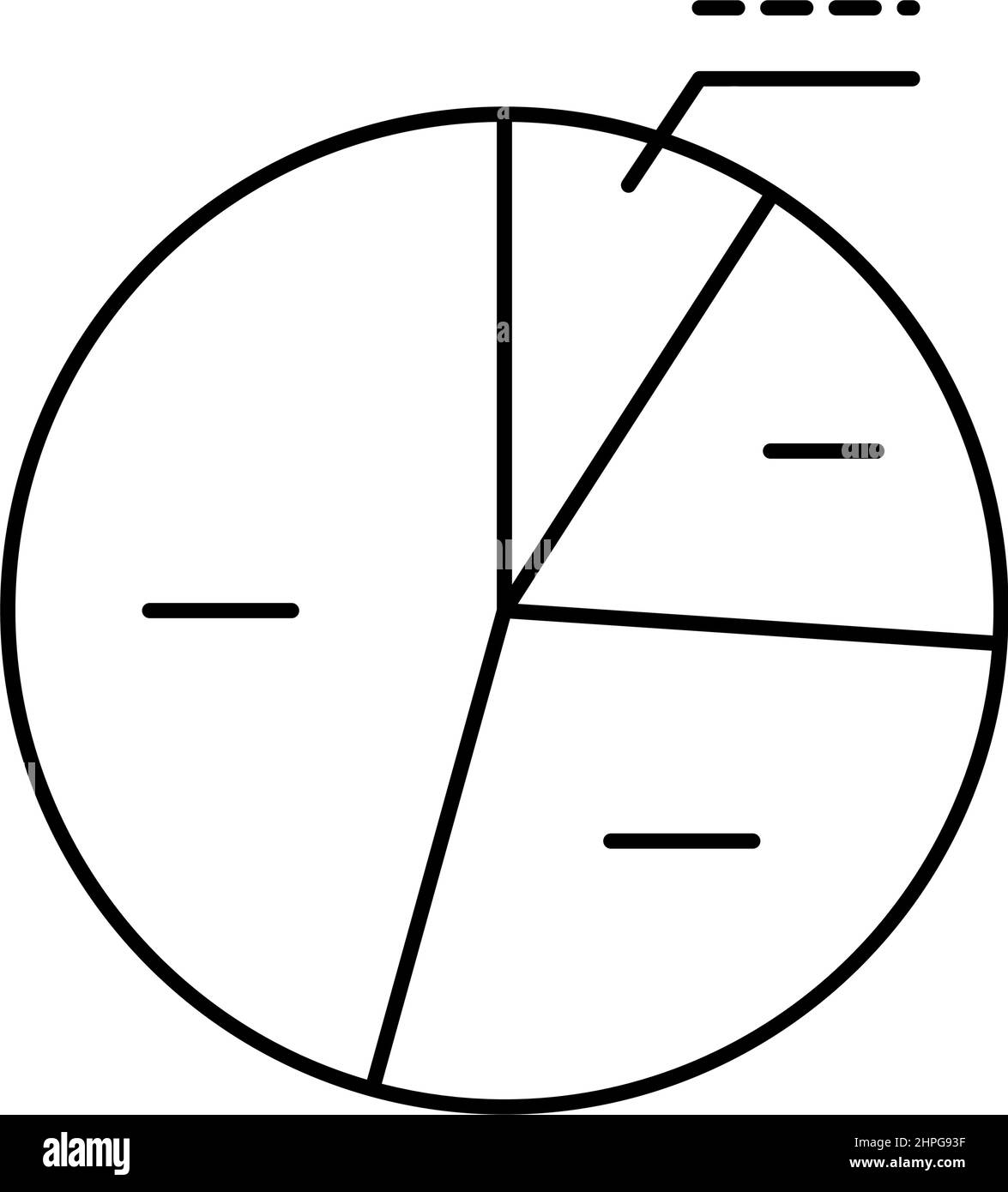 pie chart line icon vector illustration Stock Vector Image & Art - Alamy