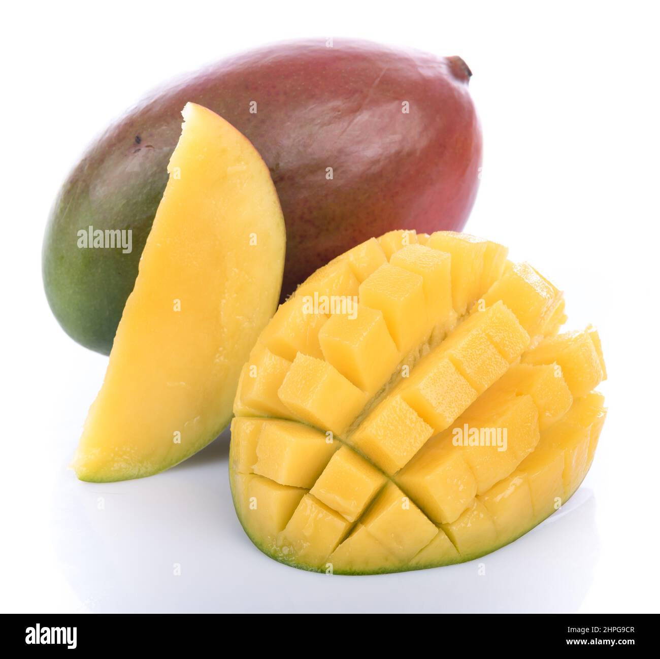 Juicy fresh mango, isolated on white Stock Photo - Alamy