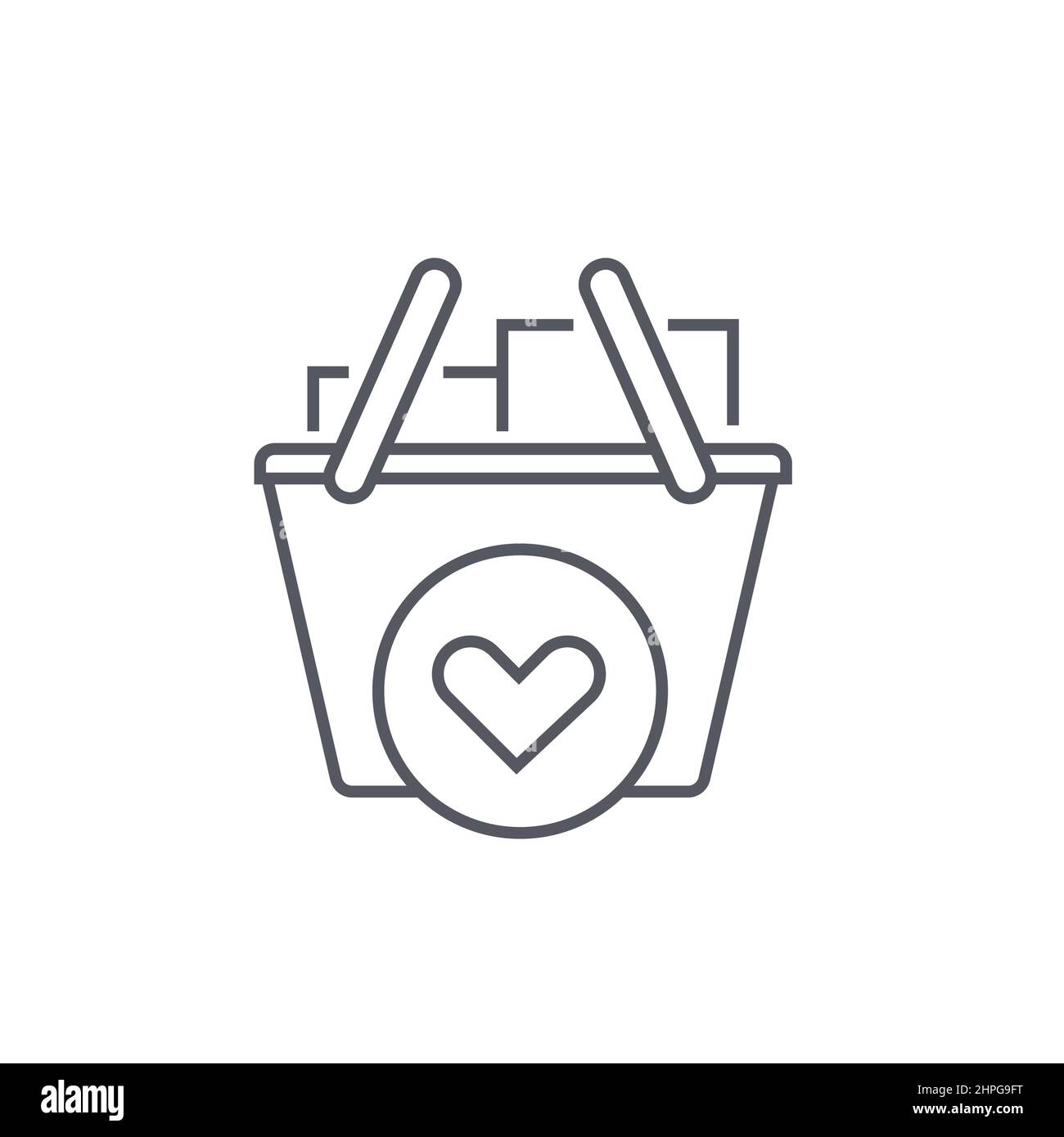 Favorite products - modern black line design style icon on white ...