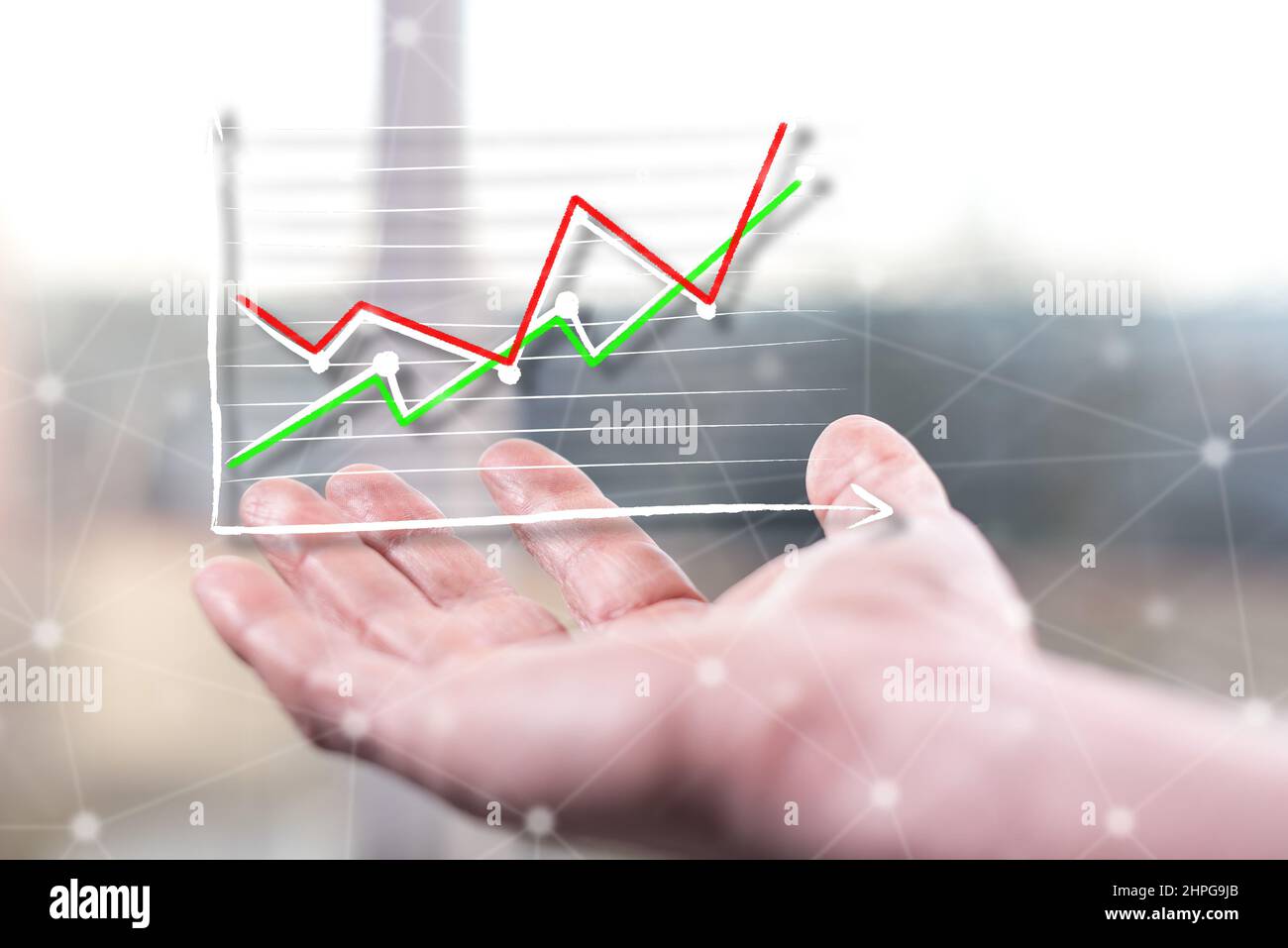 Business analysis concept above a hand of a man Stock Photo - Alamy