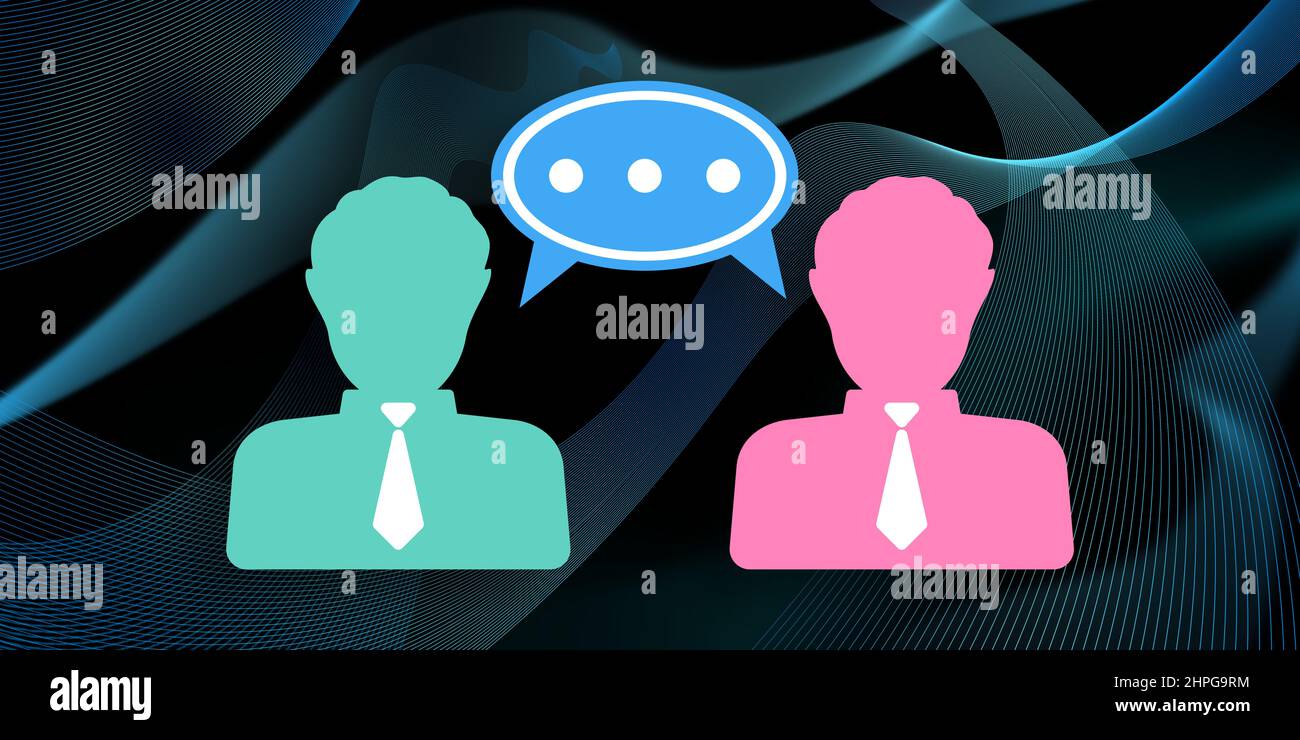 Illustration of a dialogue concept Stock Photo - Alamy