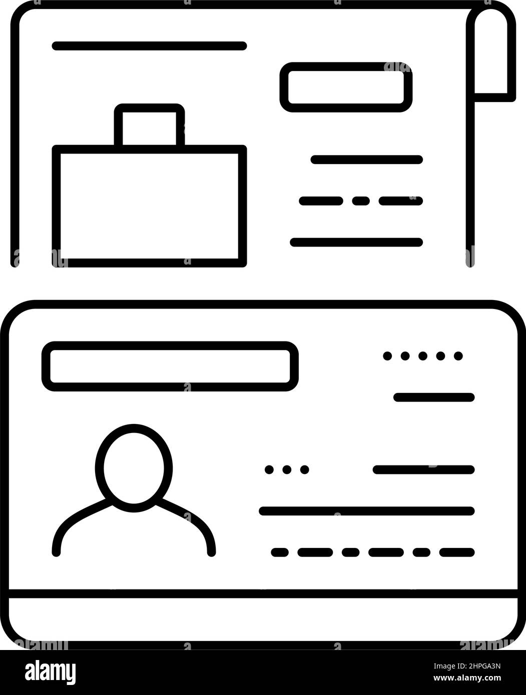 Transit visa line icon Cut Out Stock Images & Pictures - Alamy