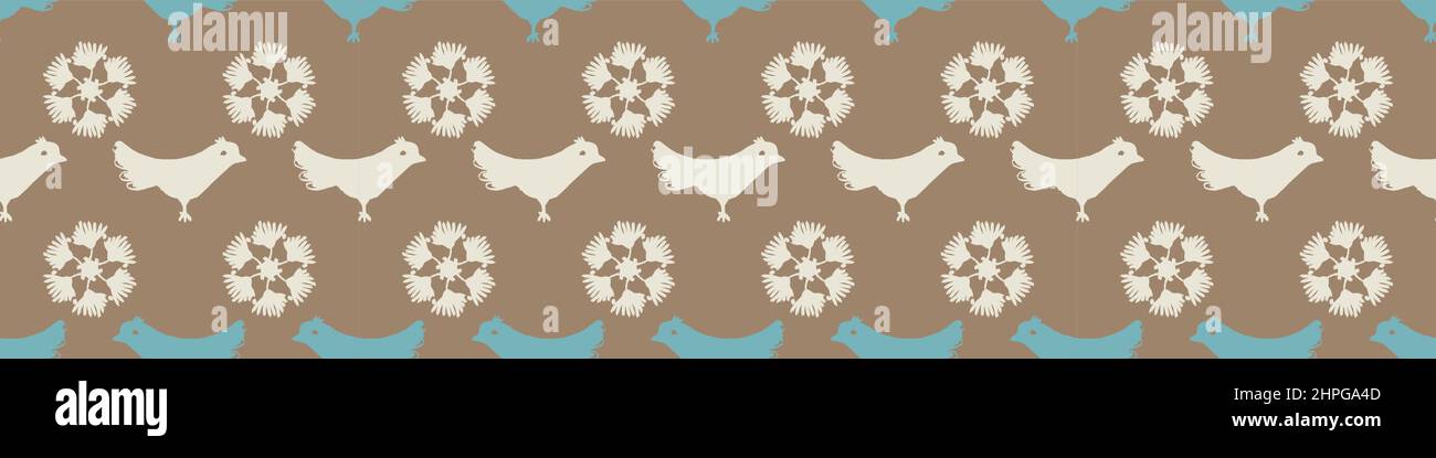 Gender neutral bird seamless vector border. Simple whimsical romantic 2 ...