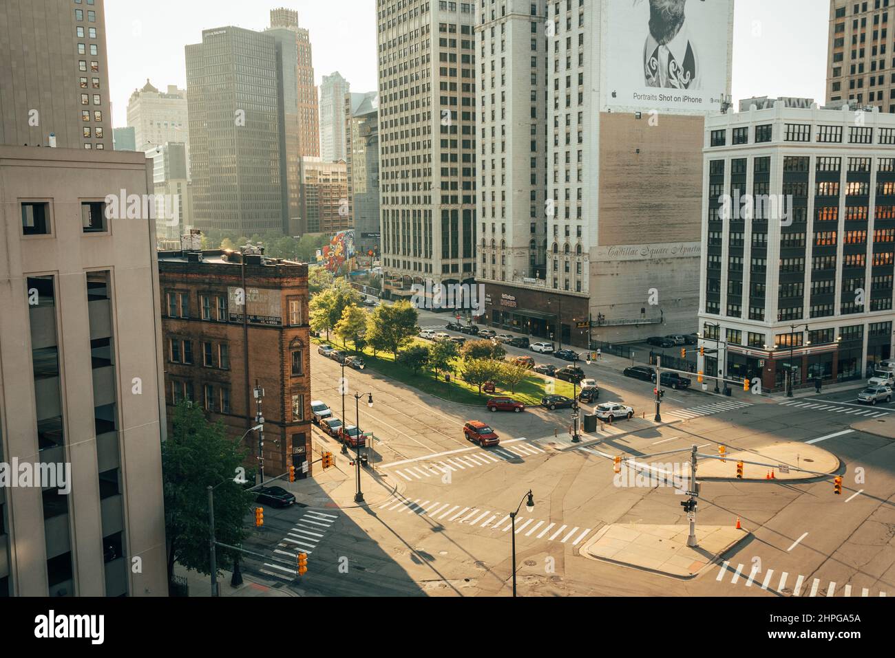 View of Cadillac Square, in downtown Detroit, Michigan Stock Photo - Alamy