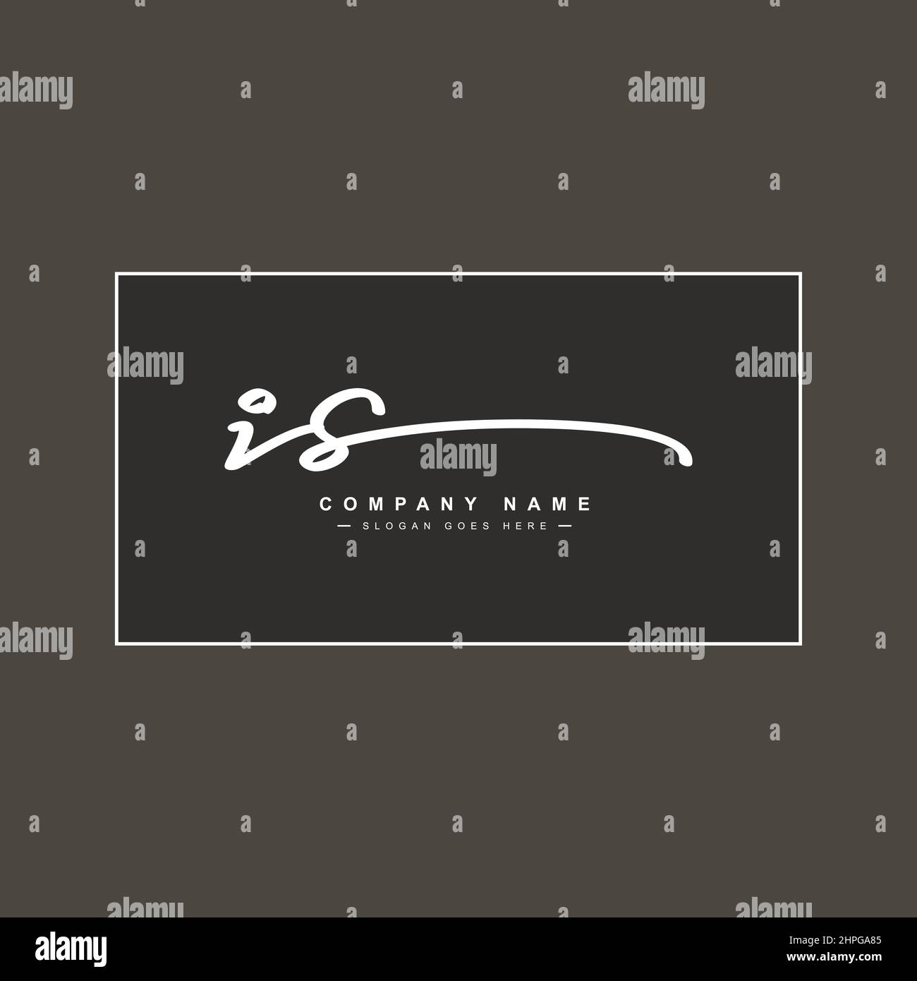 Initial Letter IS Logo - Hand Drawn Signature Style Logo - Vector Logo ...