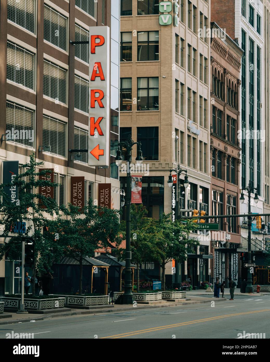 Woodward Avenue in downtown Detroit, Michigan Stock Photo - Alamy