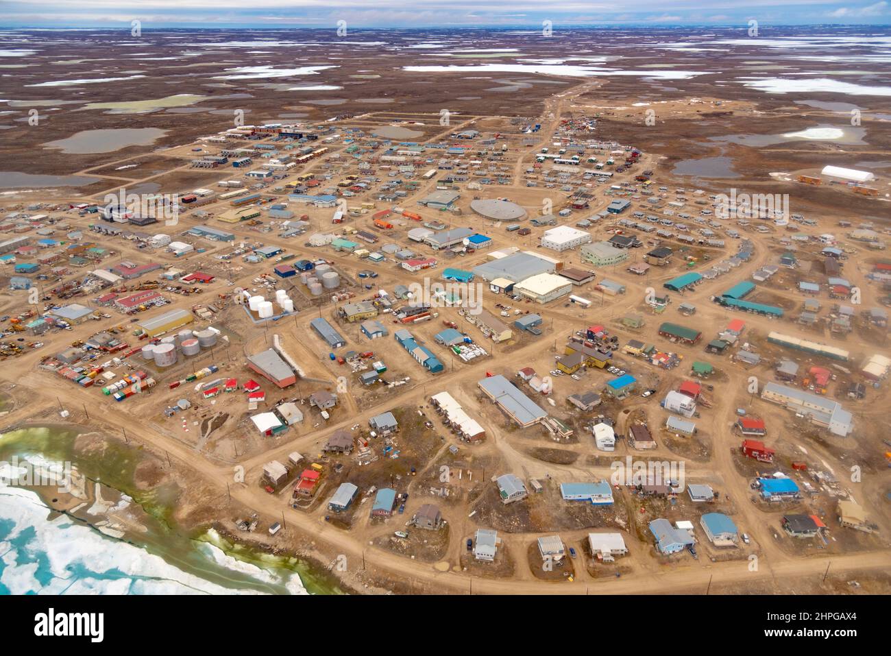 Cambridge Bay, aerial view in spring Stock Photo - Alamy