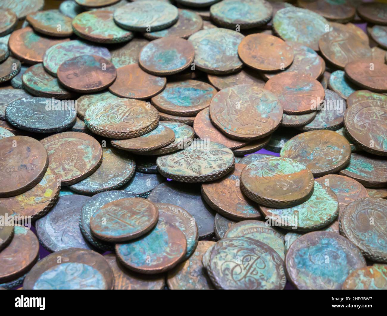Patina copper penny hi-res stock photography and images - Alamy