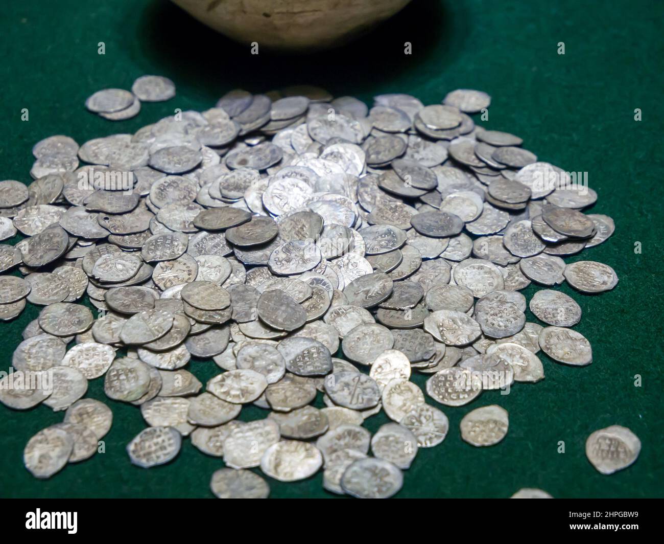 Silver coins 17th century hi-res stock photography and images - Alamy