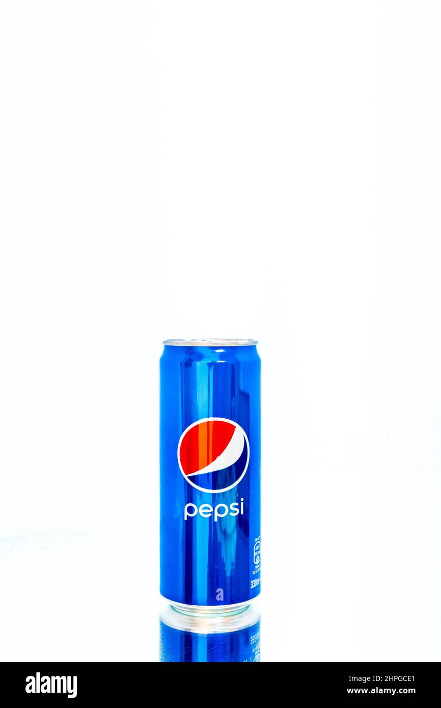 Pepsi can with water droplets in Bucharest, Romania, 2021 Stock Photo ...