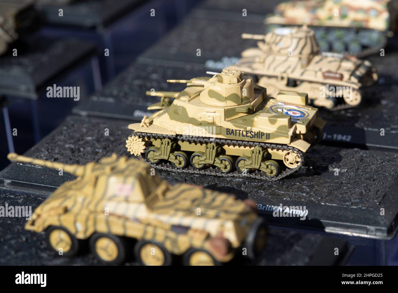 Italy, Lombardy, Flea Market, Model Tank Stock Photo - Alamy