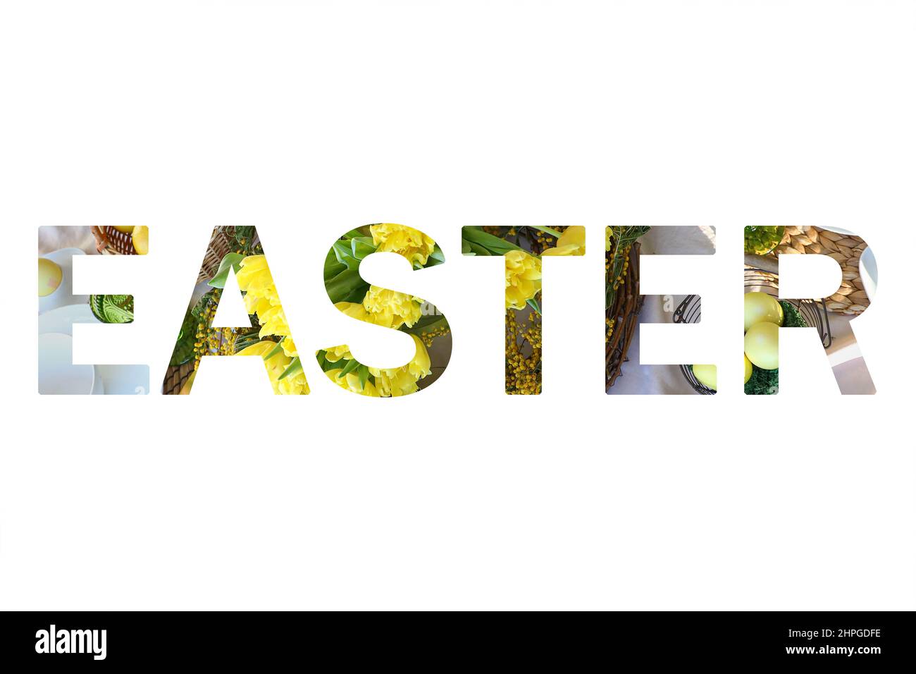 Word EASTER on white background Stock Photo - Alamy