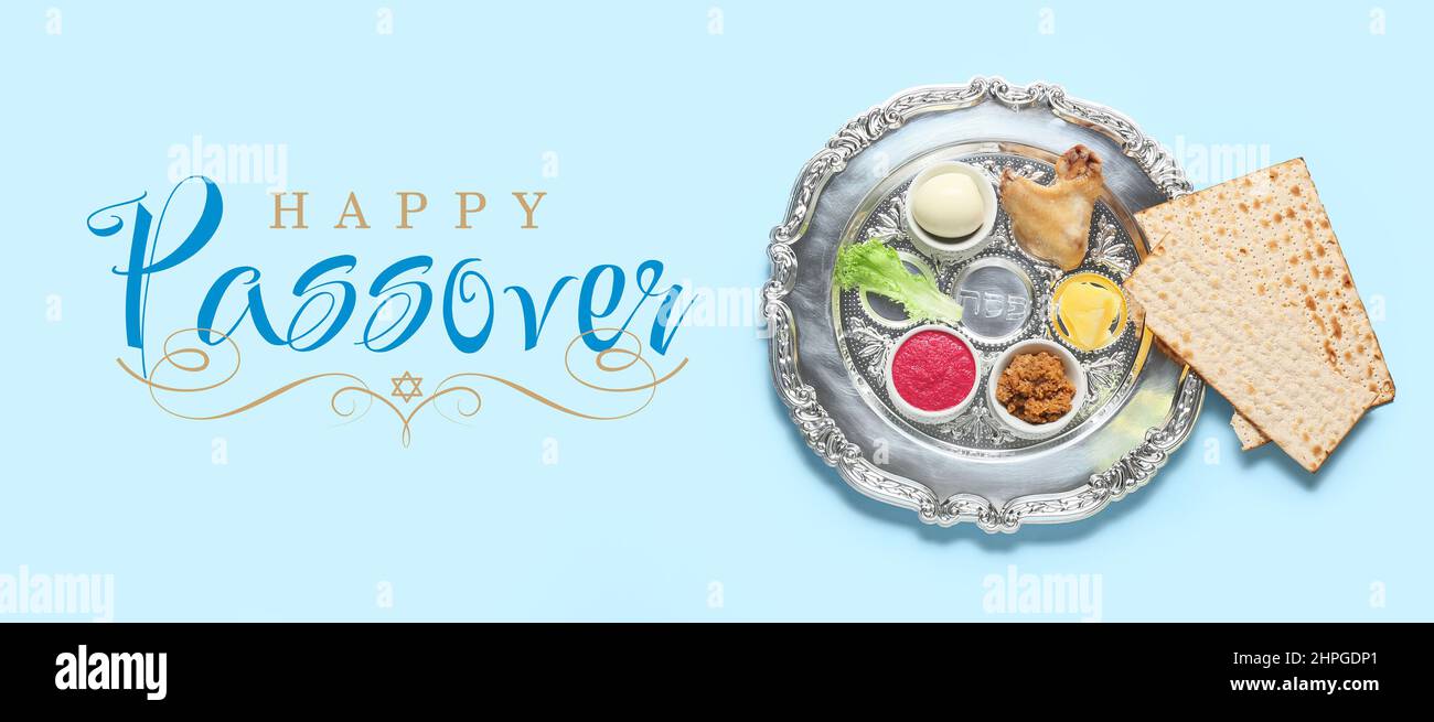 Greeting card for celebration of Passover Stock Photo - Alamy
