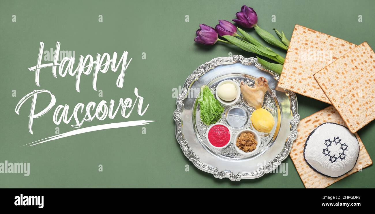 Greeting card for Passover celebration Stock Photo - Alamy