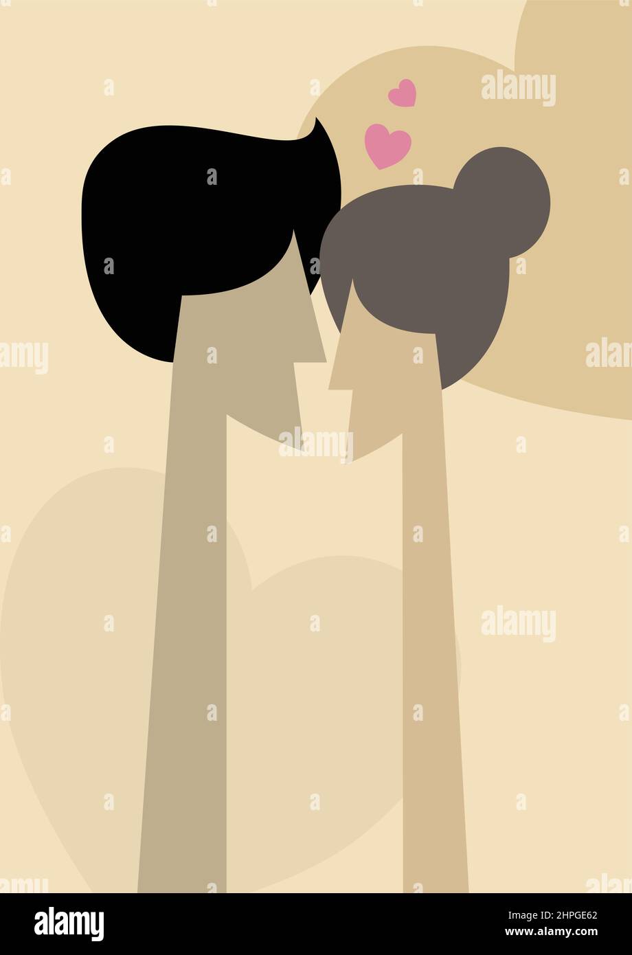 Abstract people poster design, modern contemporary for wall art and ...