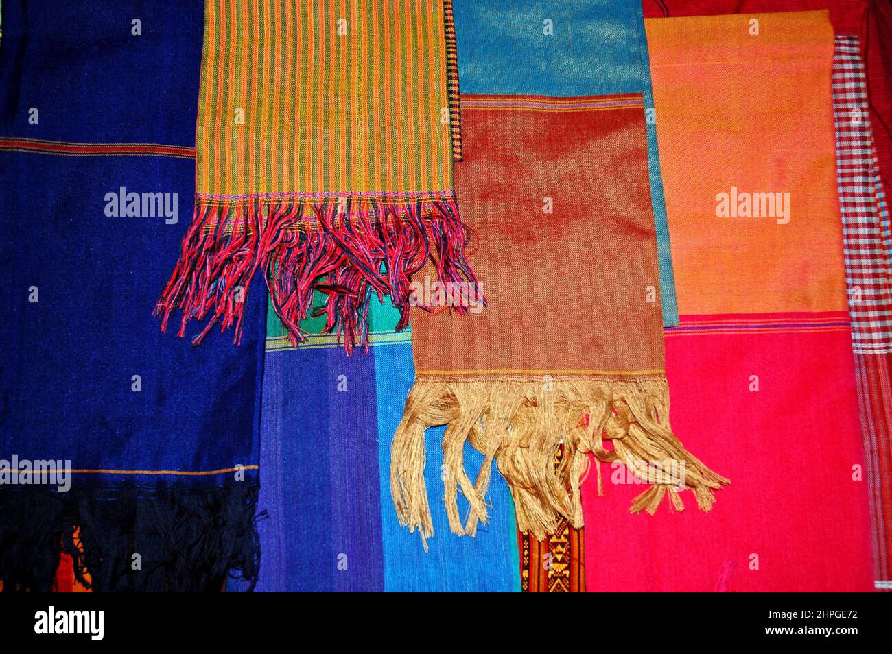Krama traditional scarf, Phnom Penh, kingdom of Cambodia, Southeast ...